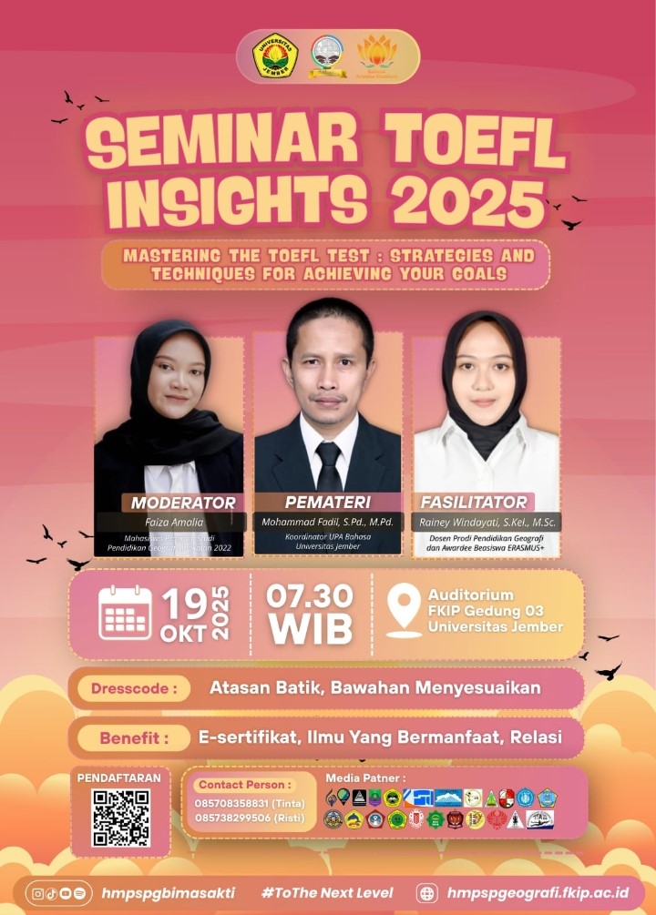 Kuasai Tes TOEFL: Seminar Insights 2025 di UNEJ Beri Kiat Sukses ...